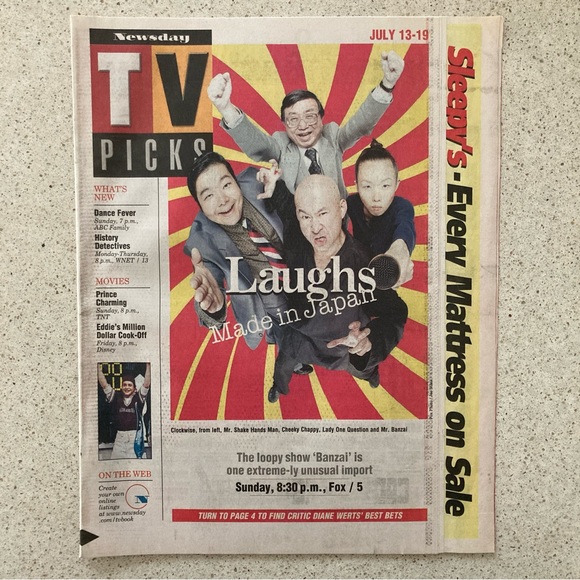 Newsday Local TV Guide | Other | Banzai Mr Shake Hands Man Newsday ...